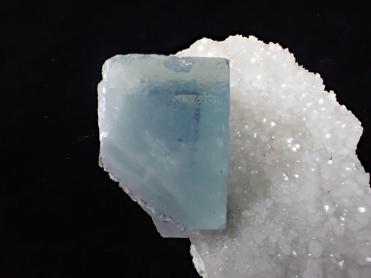 Blue Jelly Fluorite with Phantom on Quartz Matrix – Yaogangxian Mine ...